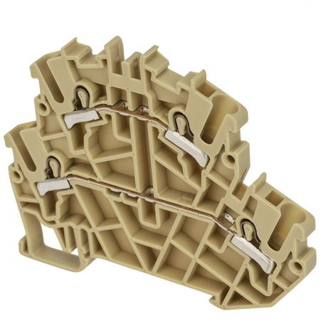 Borne de jonction à deux étages 2,5 mm² beige - PFD2.5 - IMO